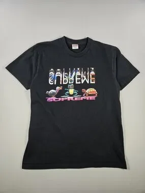 Supreme | Shirts | Supreme Friends Tee Black Fw7 Graphic Frog Duck ...
